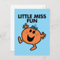 Little Miss Fun Waving Joyously Postcard | Zazzle