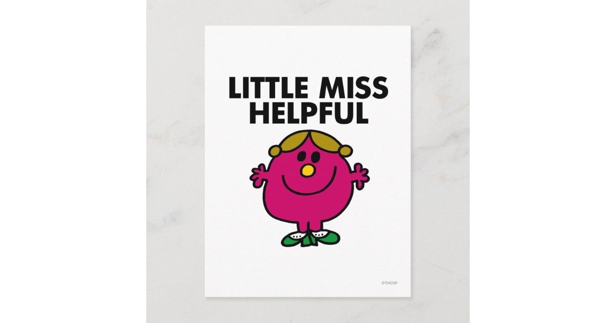 Little Miss Helpful Classic Postcard | Zazzle