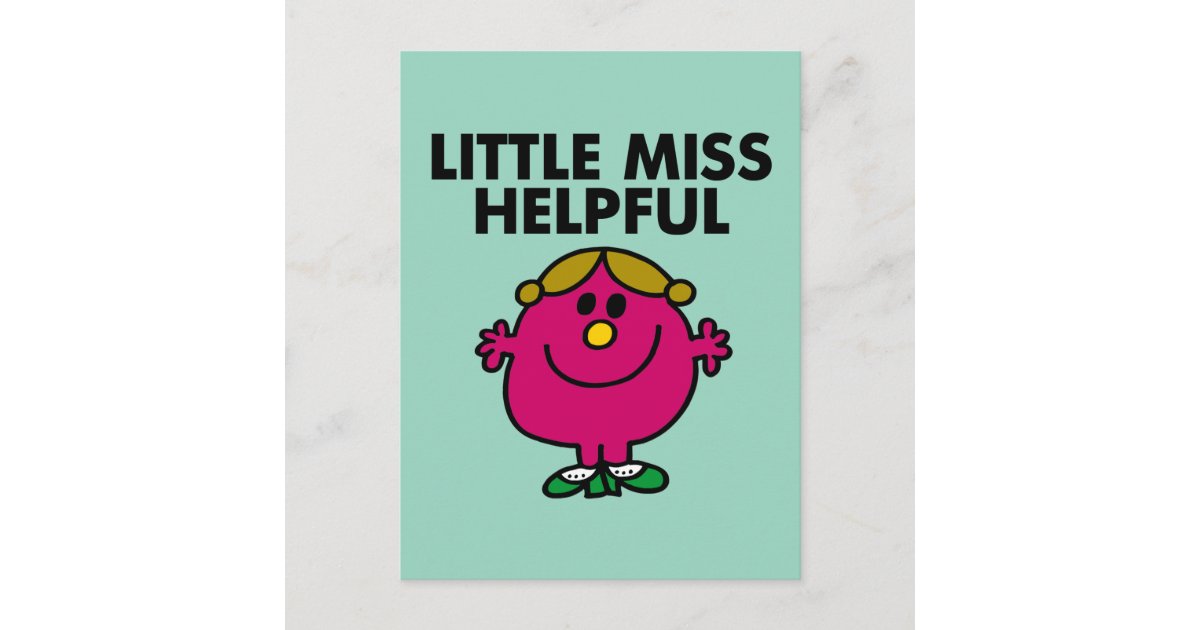 Little Miss Helpful Classic Postcard | Zazzle