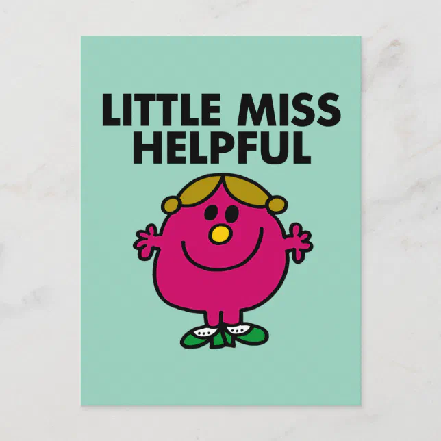 Little Miss Helpful Classic Postcard | Zazzle
