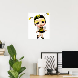 Little Miss Lady Bumblebee Poster | Zazzle