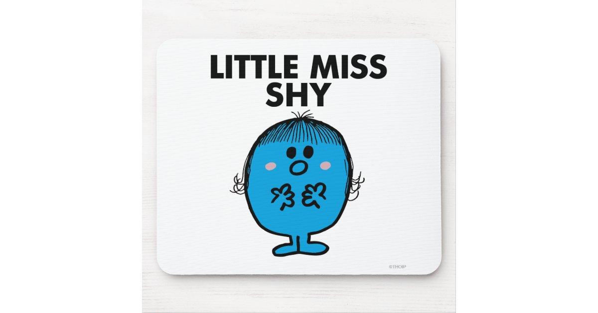 Little Miss Shy | Black Lettering Mouse Pad | Zazzle