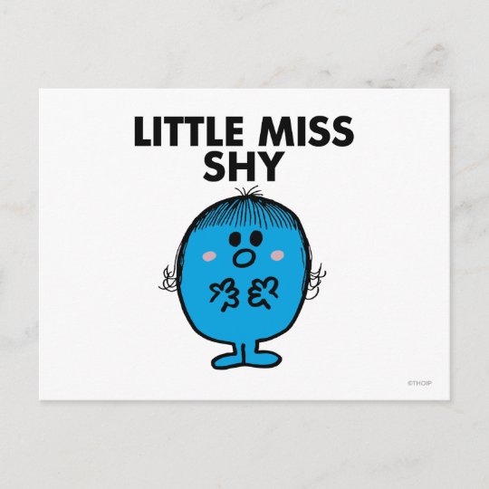 Little Miss Shy | Black Lettering Postcard | Zazzle.com