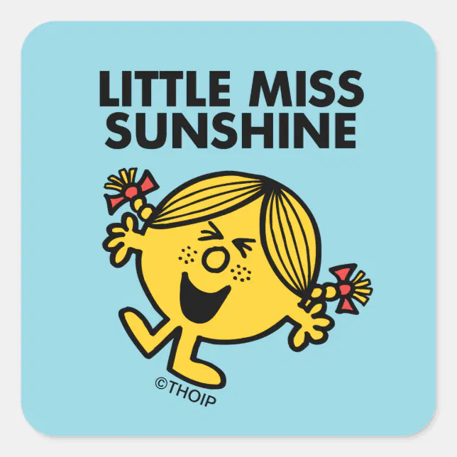Little Miss Sunshine Square Sticker | Zazzle