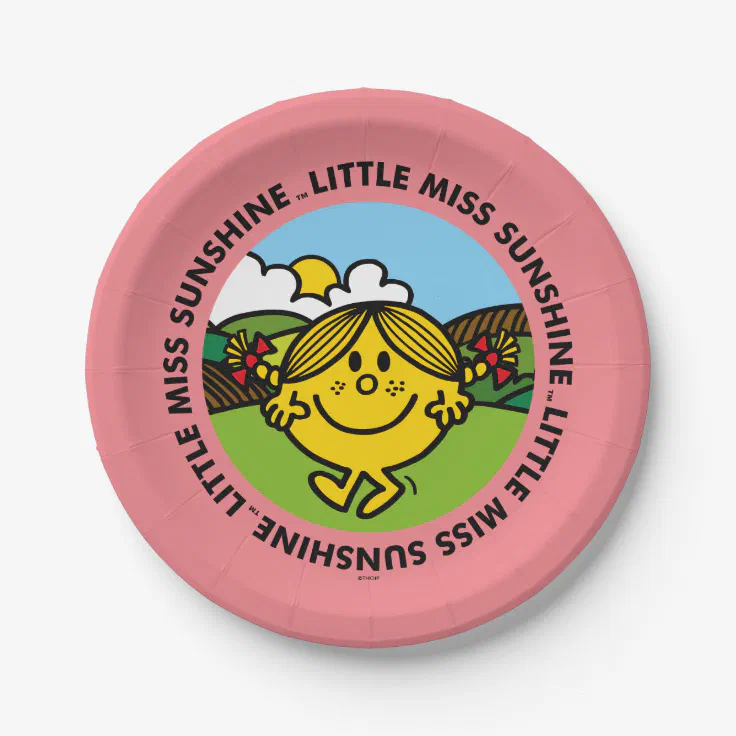 Little Miss Sunshine | Sunshine Circle Paper Plates | Zazzle