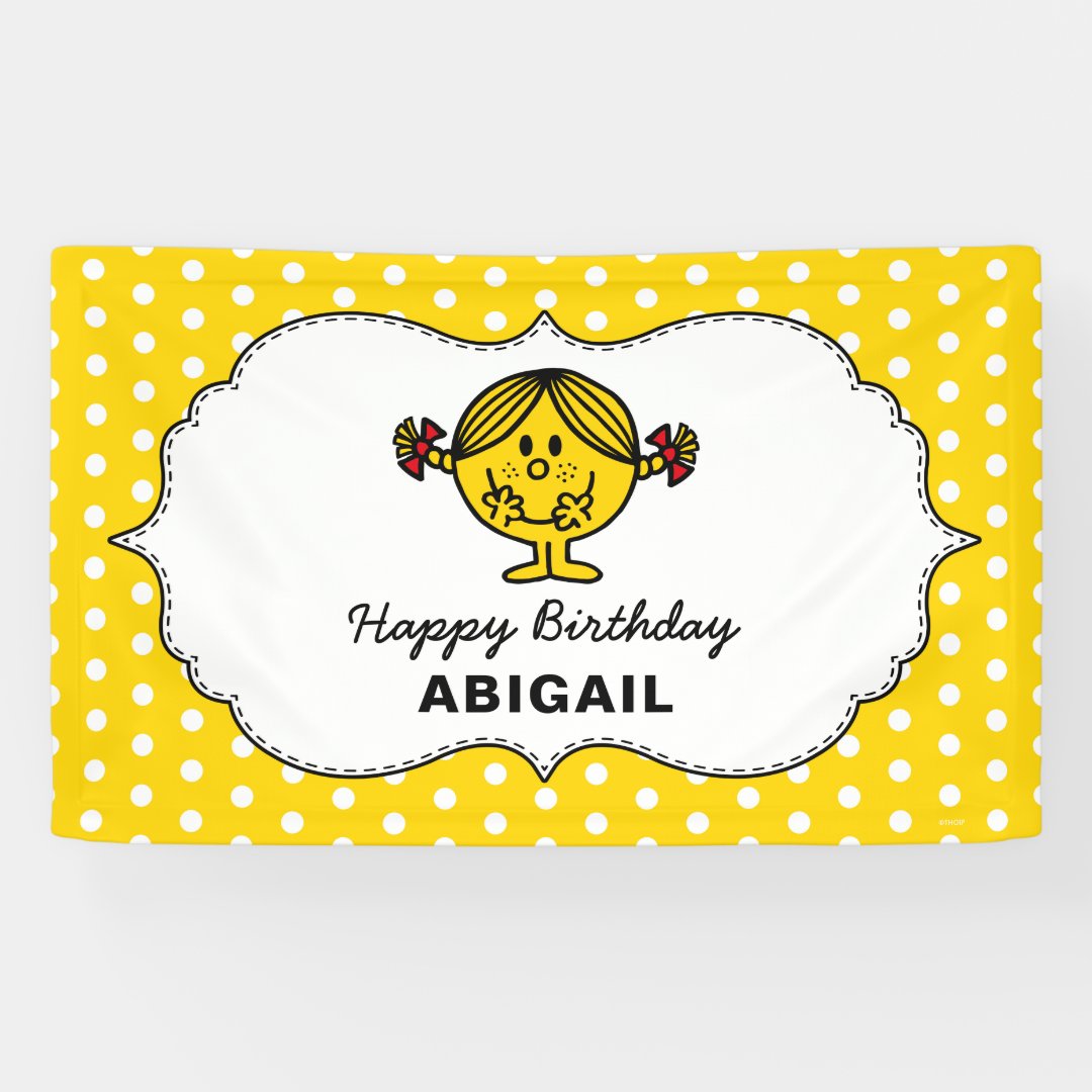 Little Miss Sunshine | Yellow Birthday Banner | Zazzle