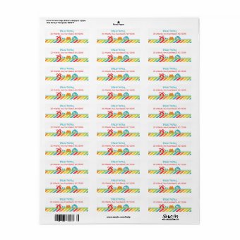 Little Monster Birthday Return Address Label | Zazzle