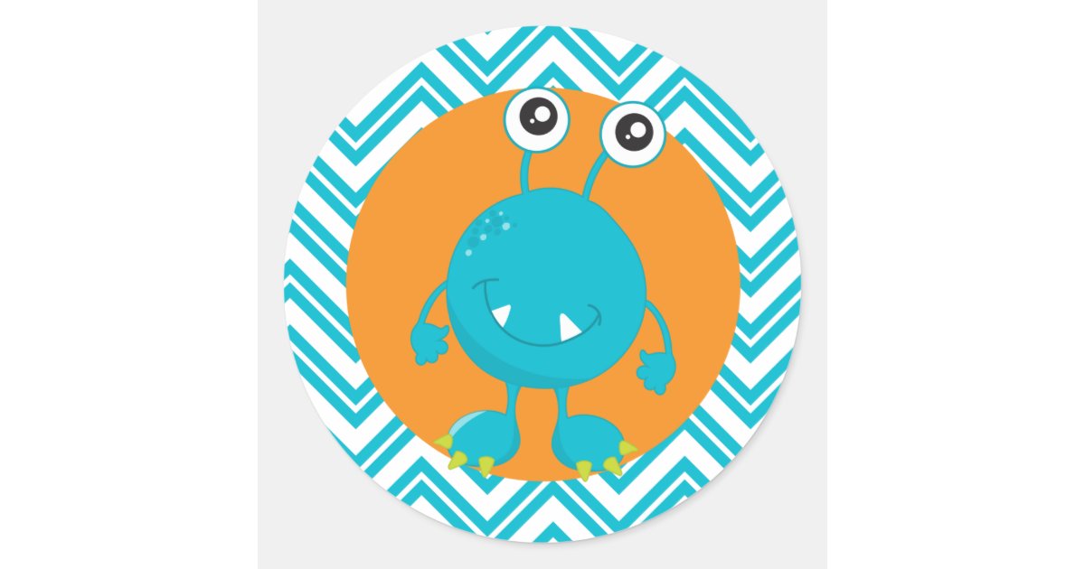 Little Monster Birthday Sticker | Zazzle