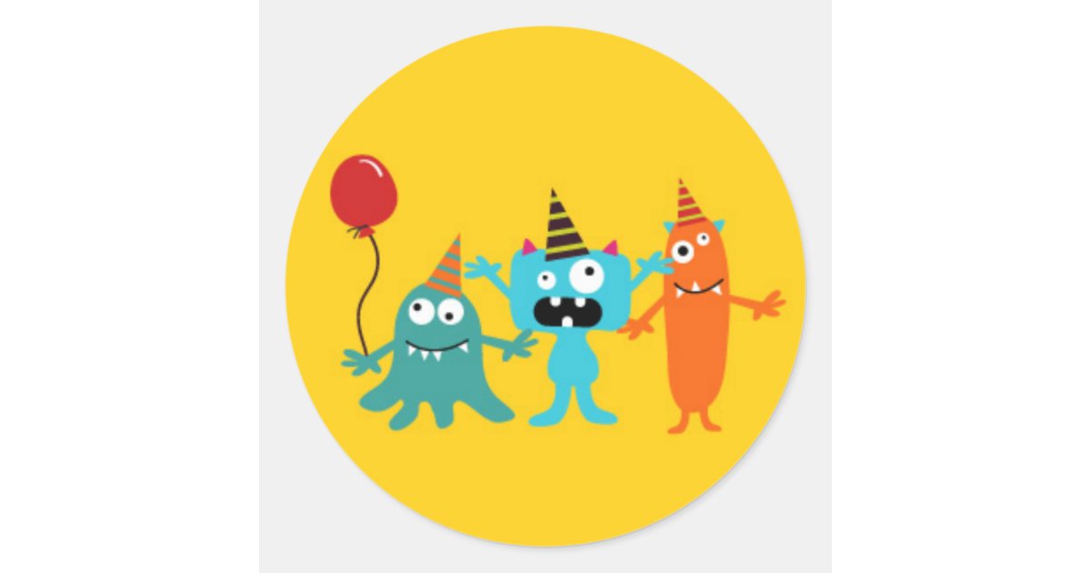 Little Monster Classic Round Sticker | Zazzle.com