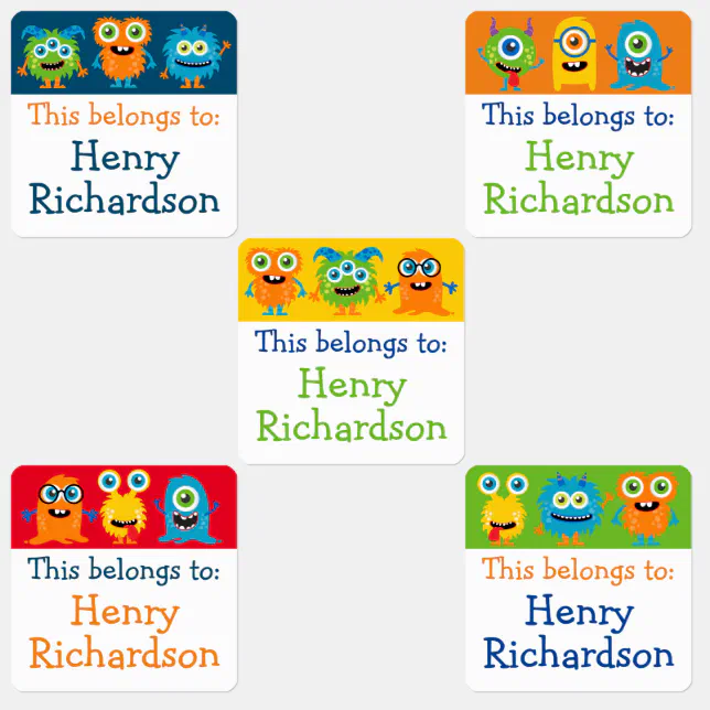 Little Monster Kids Clothing Labels | Zazzle