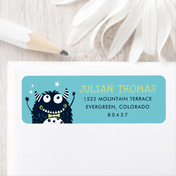 Little Monster Return Address Label | Zazzle