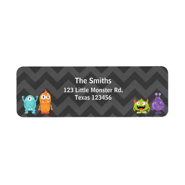 Little Monster Return Address Label | Zazzle