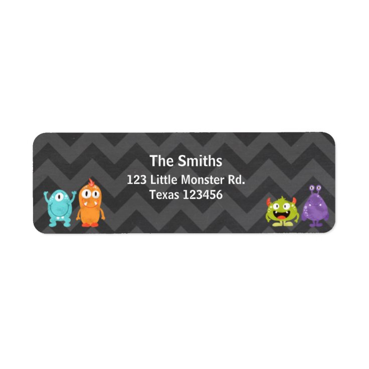 Little Monster Return Address Label | Zazzle