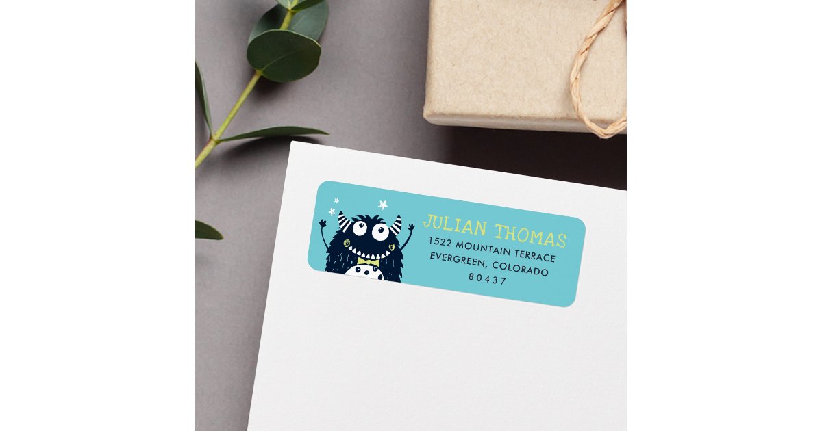 Little Monster Return Address Label | Zazzle