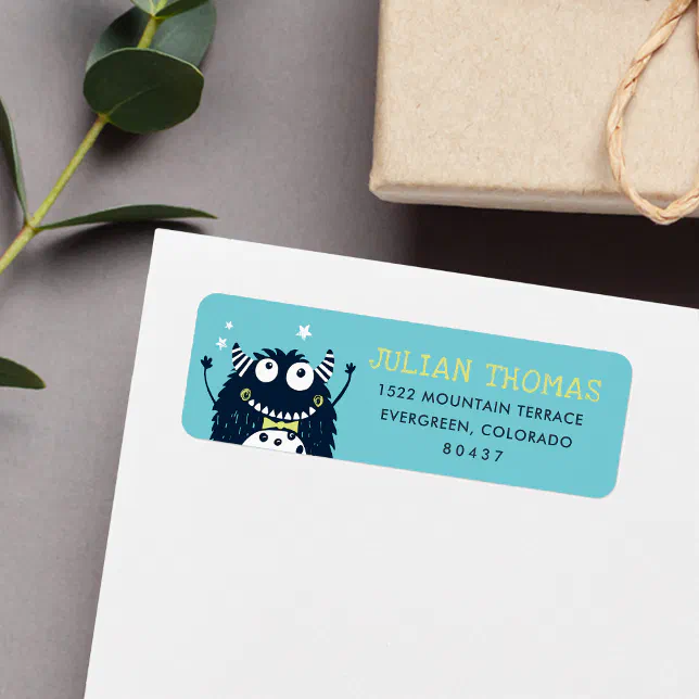 Little Monster Return Address Label | Zazzle