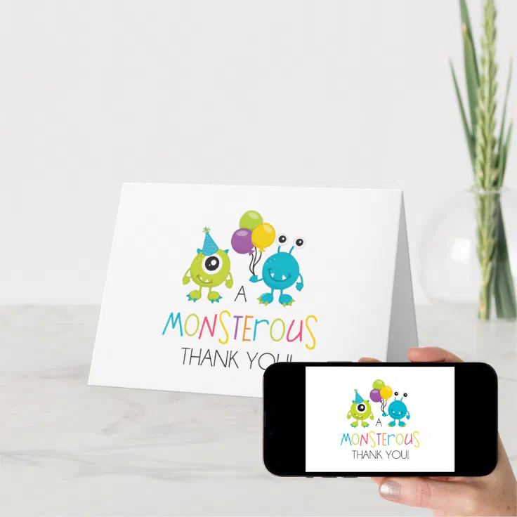 Little Monster Thank You Card | Zazzle