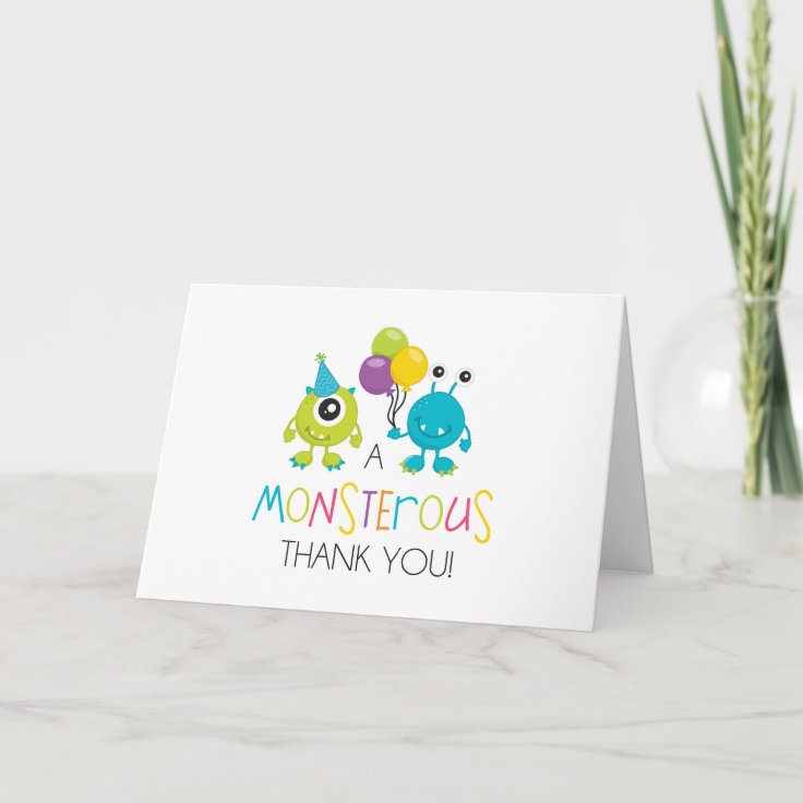 Little Monster Thank You Card | Zazzle