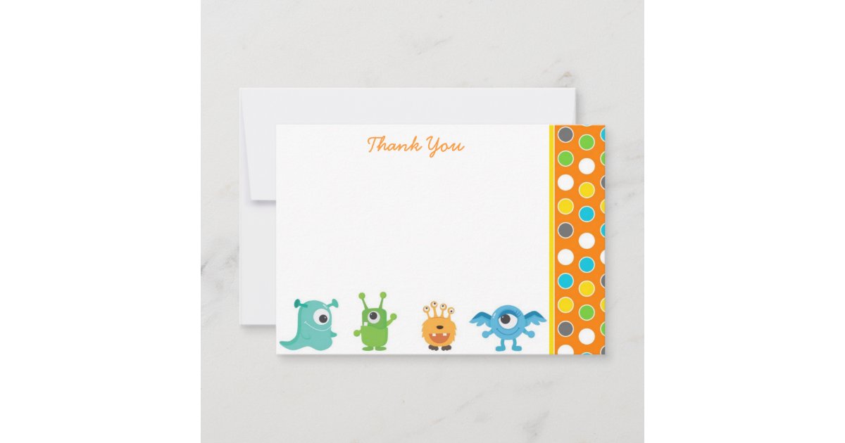 Little Monster Thank You Note Cards | Zazzle