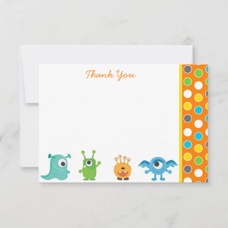 Little Monster Thank You Note Cards | Zazzle
