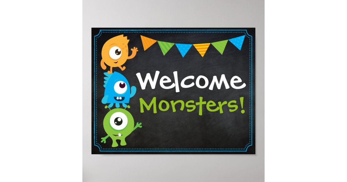 Little Monster Welcome Sign | Zazzle