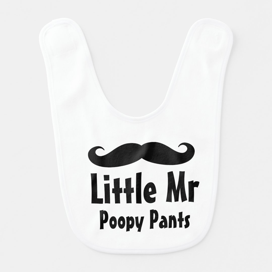 Little mr poopy pants bib | Funny gift for baby | Zazzle