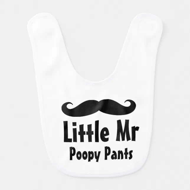 Little mr poopy pants bib | Funny gift for baby | Zazzle