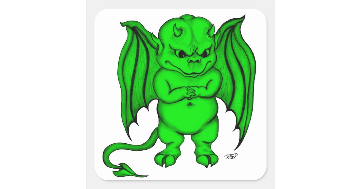 Little nasty Devil Square Sticker | Zazzle