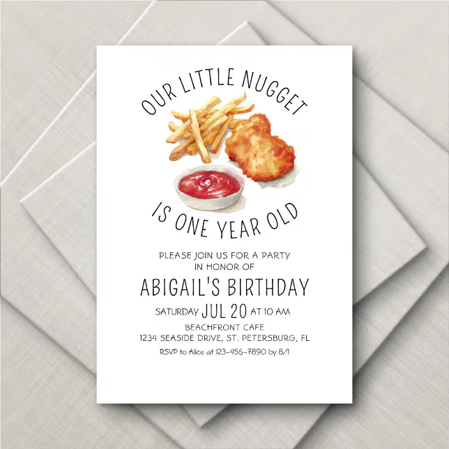 Little Nugget 1st Birthday Invitation | Zazzle