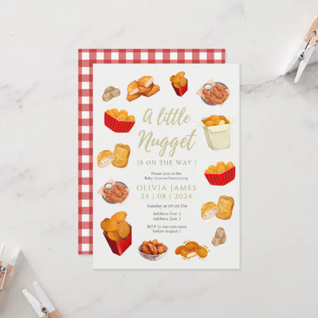 Little nugget baby shower invitation | Zazzle