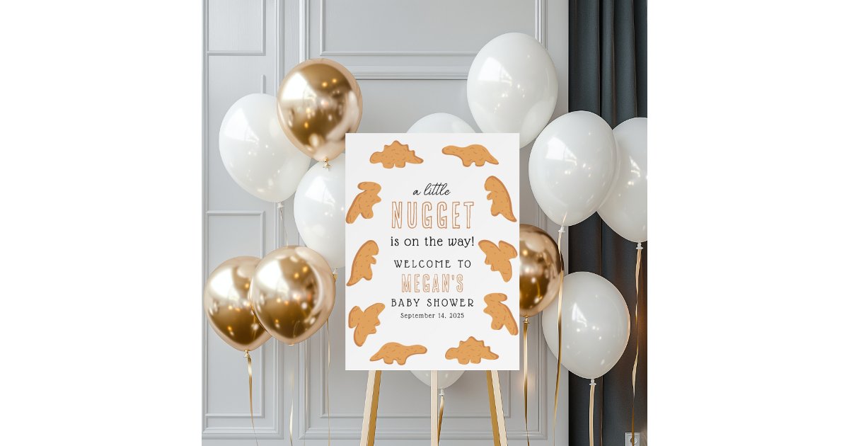 Little Nugget Baby Shower Welcome Sign | Zazzle