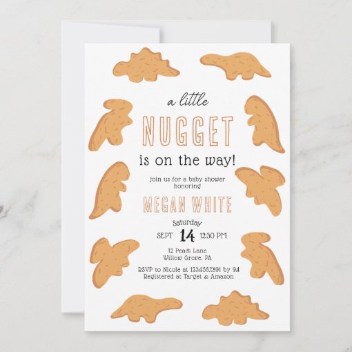 Little Nugget Casual Baby Shower Invitation | Zazzle