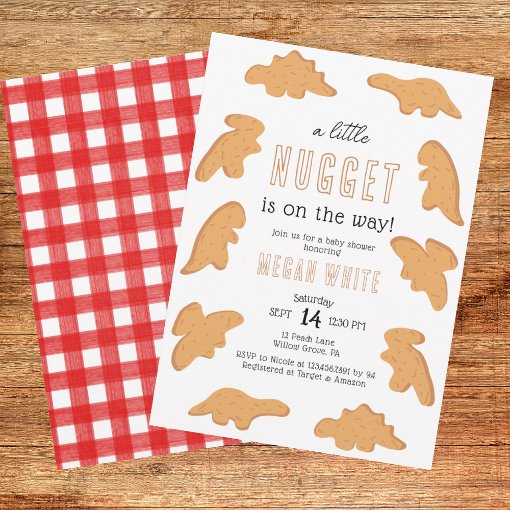 Little Nugget Casual Baby Shower Invitation | Zazzle