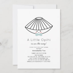 Little Opihi Blue Bow Tie Boy Baby Shower Invitation | Zazzle
