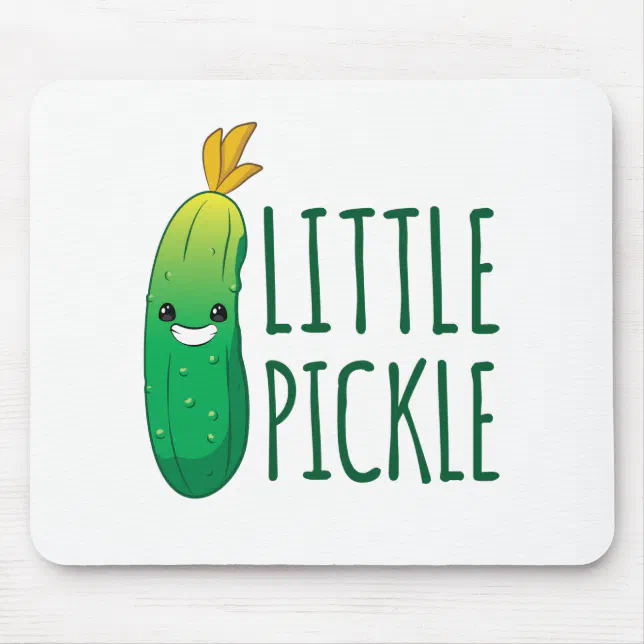 Little Pickle Cute Green Pickle Wearing Sunglasses Mouse Pad | Zazzle