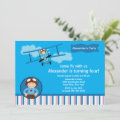 Little Pilot Airplane Birthday Party Invitation | Zazzle