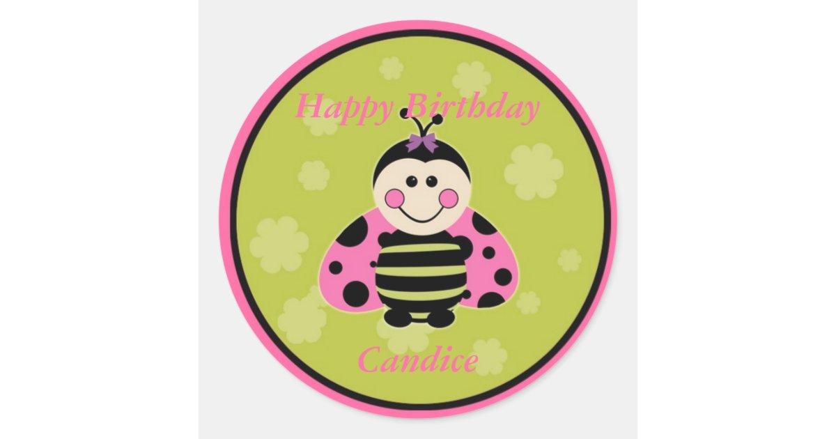 Little Pink Ladybug Sticker | Zazzle