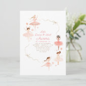 Little Pretty Ballerinas Ballet Birthday Party Invitation | Zazzle