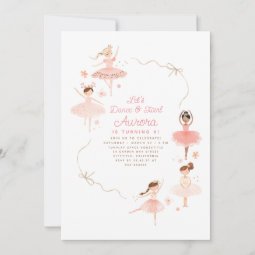 Little Pretty Ballerinas Ballet Birthday Party Invitation | Zazzle