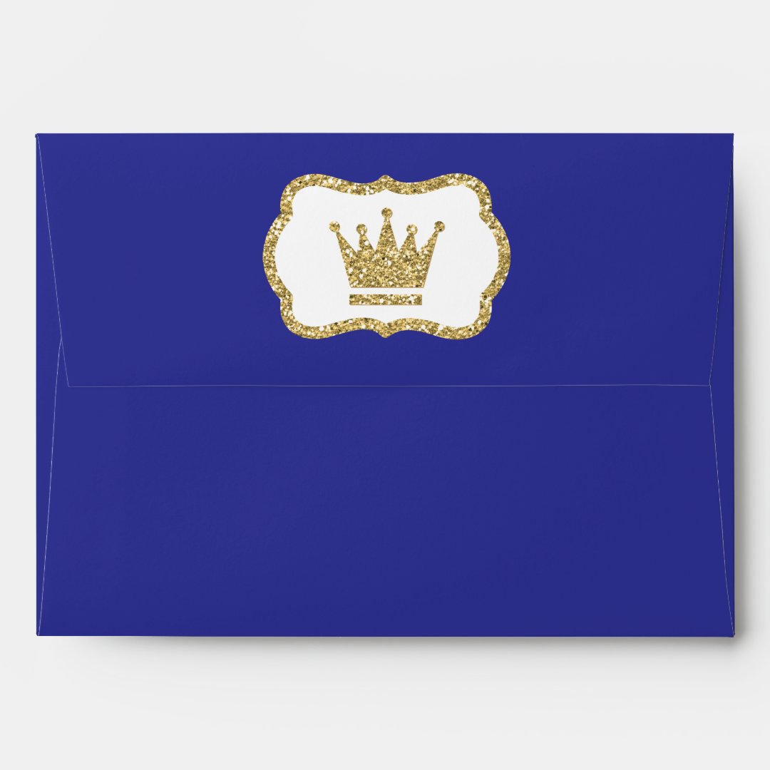Little Prince Envelope, Royal Blue, Faux Glitter Envelope | Zazzle