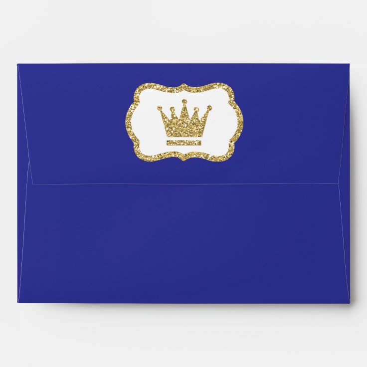 Little Prince Envelope, Royal Blue, Faux Glitter Envelope | Zazzle