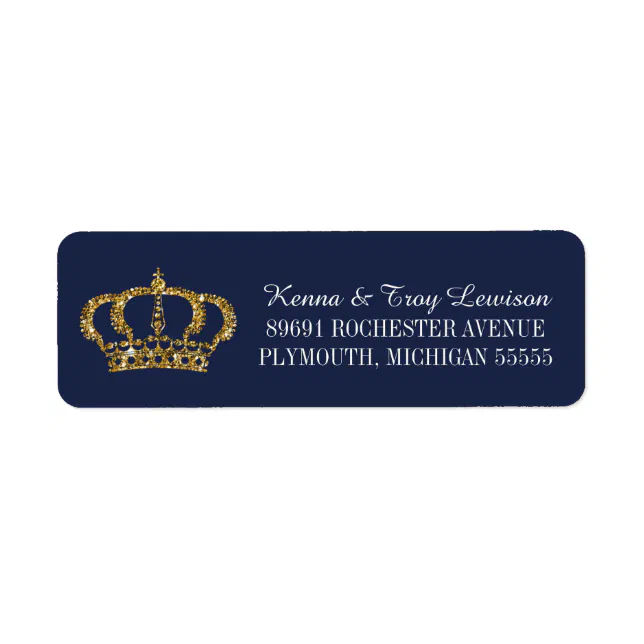 Little Prince Royal Crown Return Address Label | Zazzle