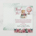 Little Princess Bear Girl Baby Shower Thank You Card | Zazzle