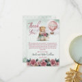 Little Princess Bear Girl Baby Shower Thank You Card | Zazzle