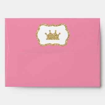 Little Princess Envelope, Faux Gold Glitter Envelope | Zazzle