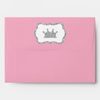 Little Princess Envelope, Faux Silver Glitter Envelope | Zazzle