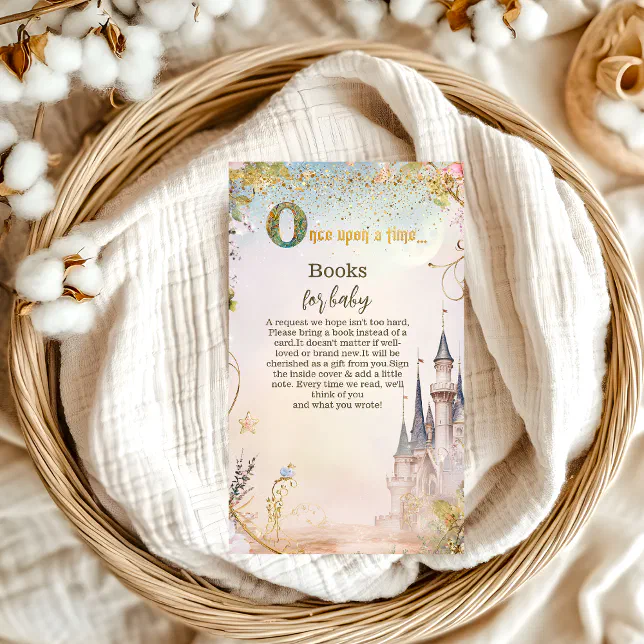 Little Princess Fairytale Castle Books for Baby Enclosure Card | Zazzle