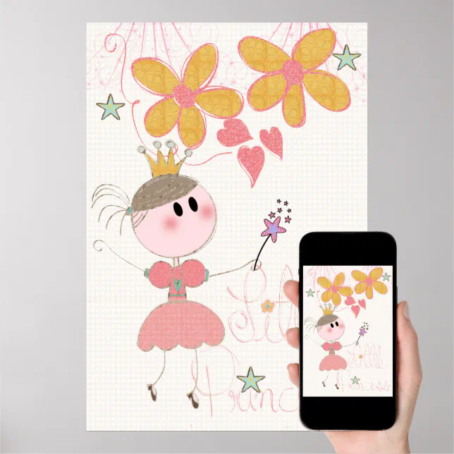 Little Princess Girls Nursery Poster | Zazzle