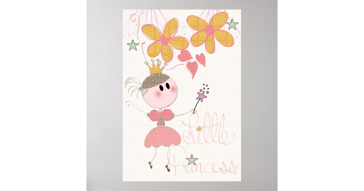 Little Princess Girls Nursery Poster | Zazzle