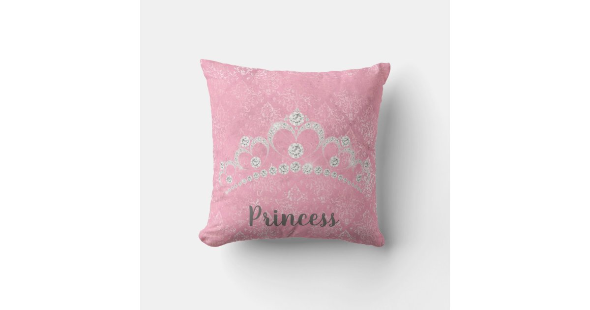 LITTLE PRINCESS PILLOW PINK customisable | Zazzle