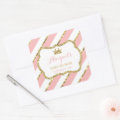 Little Princess Sticker, Pink, Faux Glitter Square Sticker | Zazzle